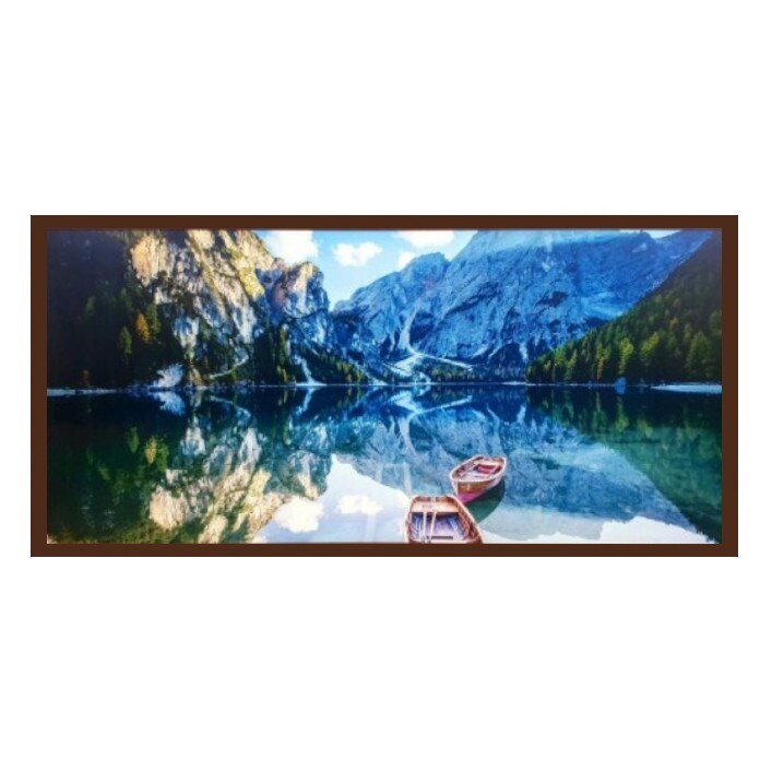 Panou radiant infrarosu DRAGUS, imprimat imagine munte barca 125/60cm ...