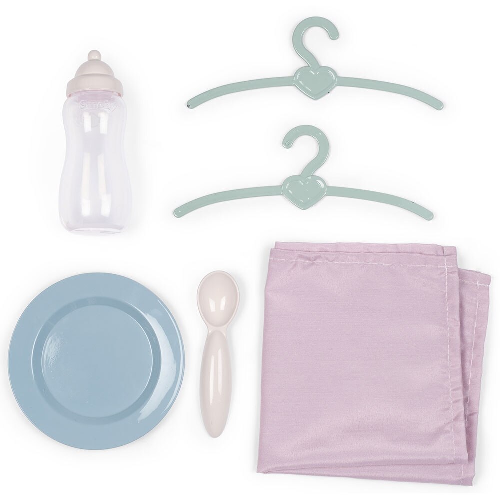 Valiza multifunctionala pentru papusi Smoby Baby Nurse 3 in 1 maro ...