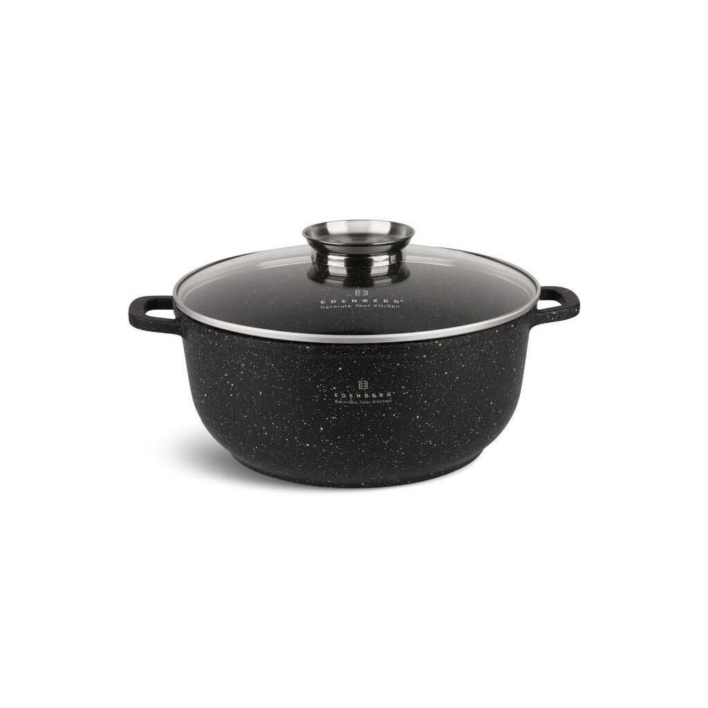 Set de 12 oale antiaderente cu capace din sticla, aluminiu turnat sub ...