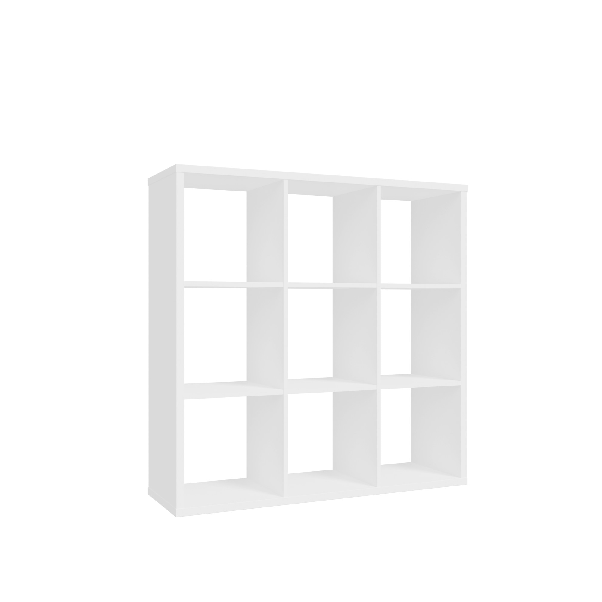 Raft cu spatii pentru depozitare Model Mauro Nuanta Alb 107x107x33 cm ...