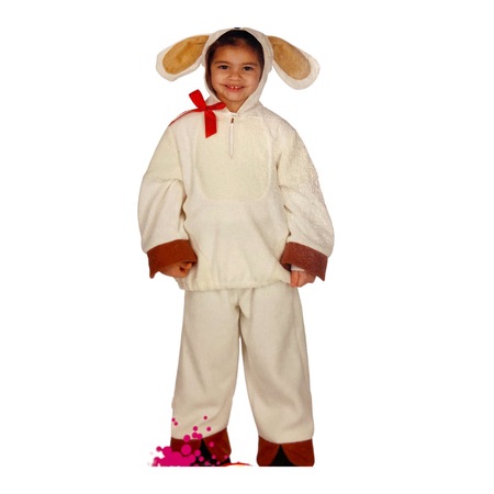 Costum copii, model "Iepuras", Halloween, 4 ani, 92-104 cm, crem/maro ...