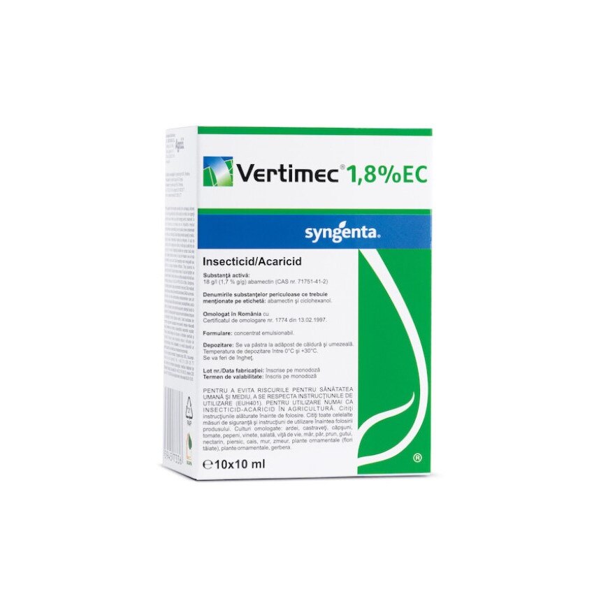 Комплект от 10 инсектицида Vertimec 1.8 EC, ампула 10 ml - eMAG.bg