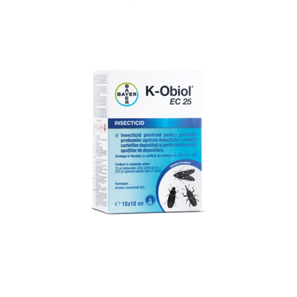 Set 10 bucati Insecticid K-Obiol EC 25, fiola de 10 ml - eMAG.ro