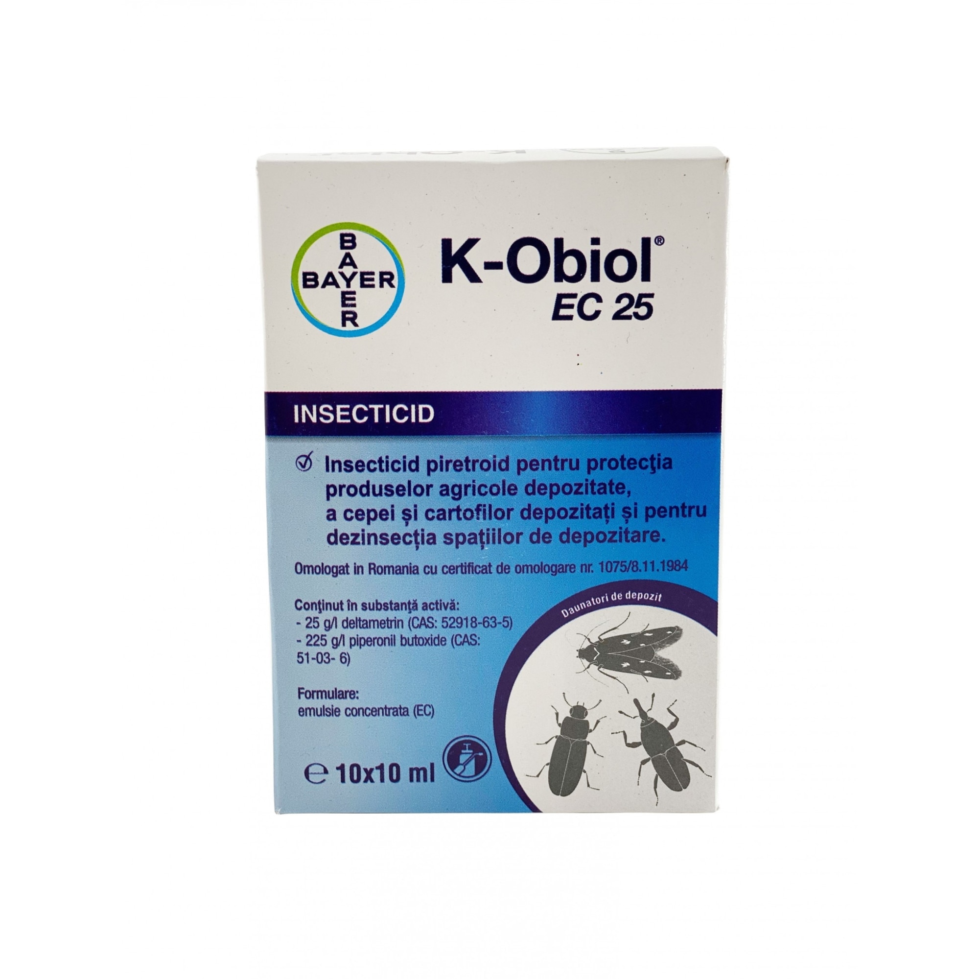 Set 10 bucati Insecticid K-Obiol EC 25, fiola de 10 ml - eMAG.ro