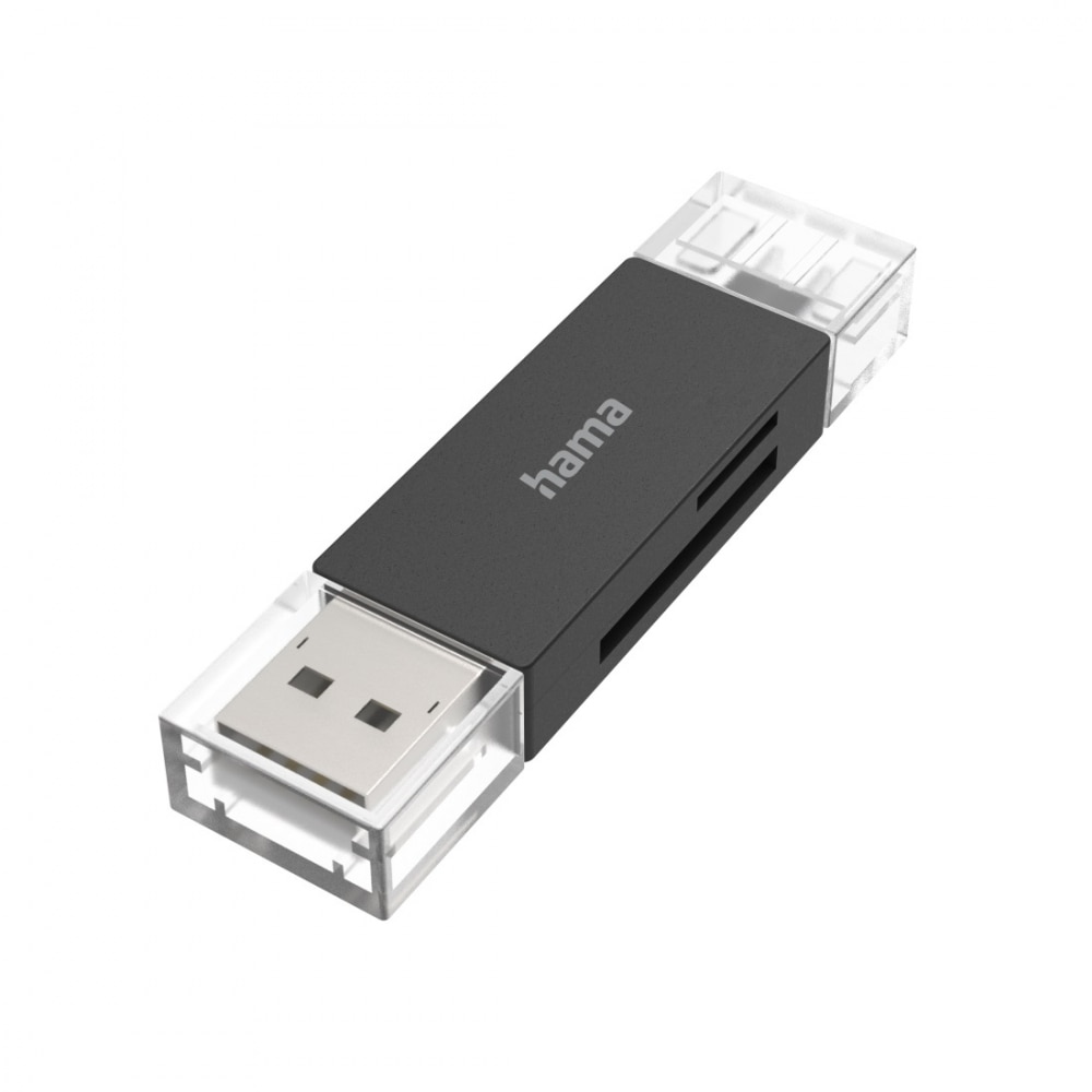 Cititor de carduri, HAMA, OTG, USB-A + USB-C, USB 3.2, SD/microSD ...