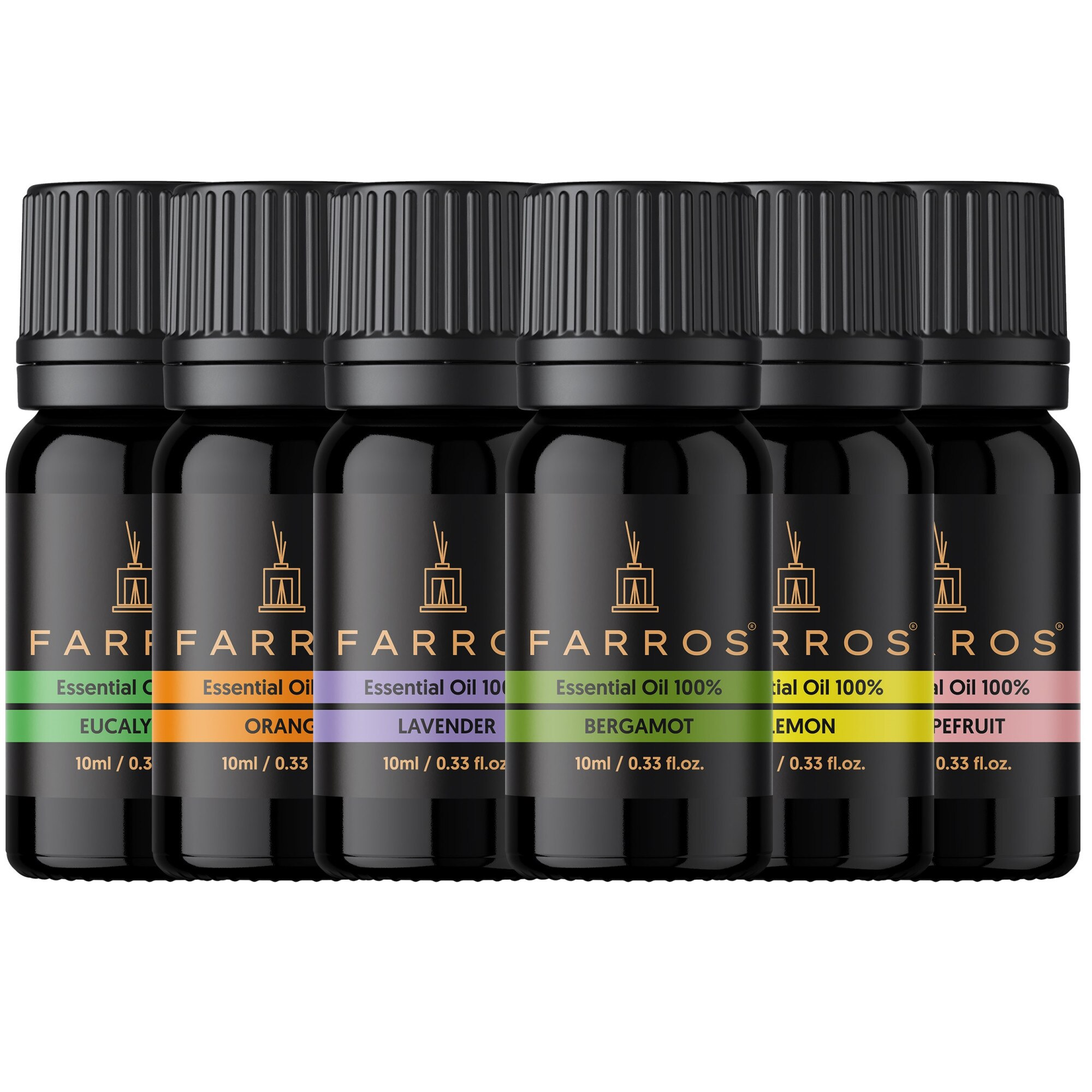 Set de 6 uleiuri esentiale 100% naturale, 60 ml - eMAG.ro