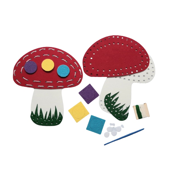 Ciuperca din fetru, activitate de cusut, decupat si lipit, 22x19 cm ...