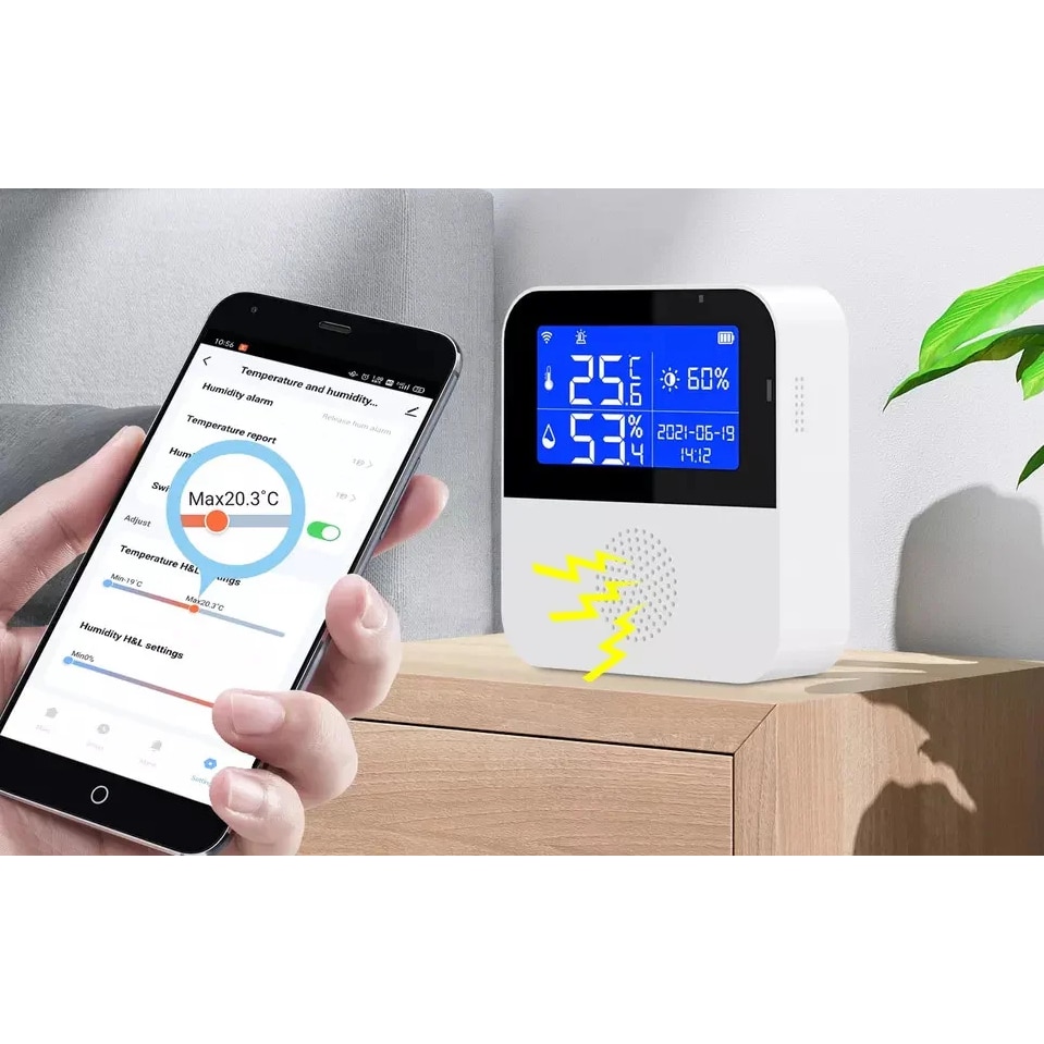 Senzor Inteligent Temperatura, Umiditate si Luminozitate, Afisaj LCD ...