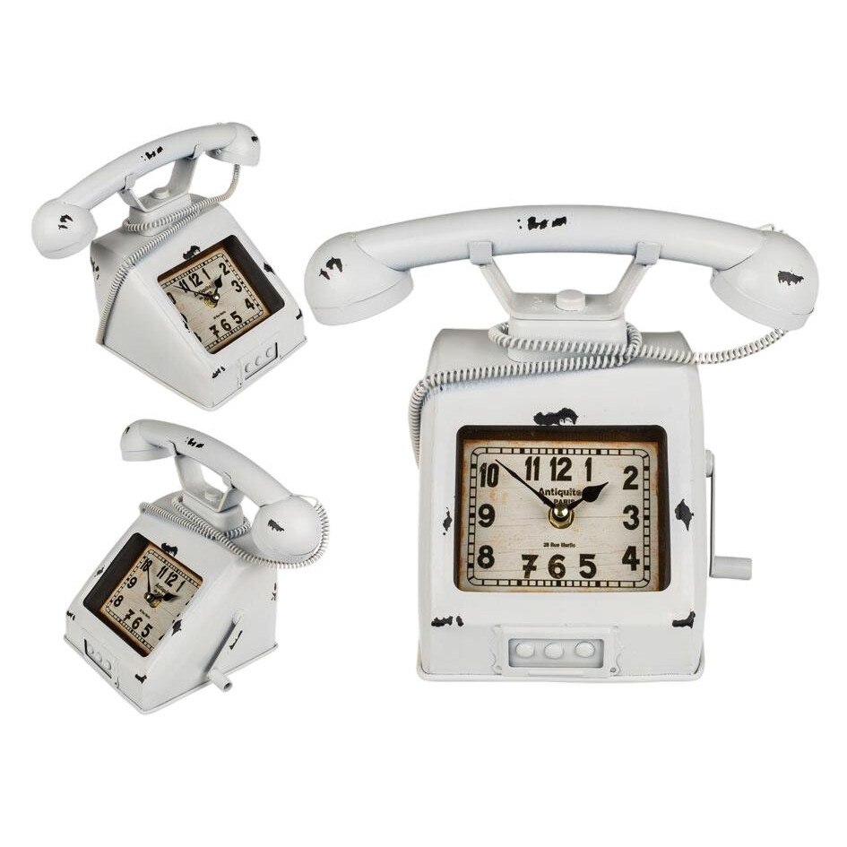 Ceas retro, Metal, 91 kg, Alb - eMAG.ro