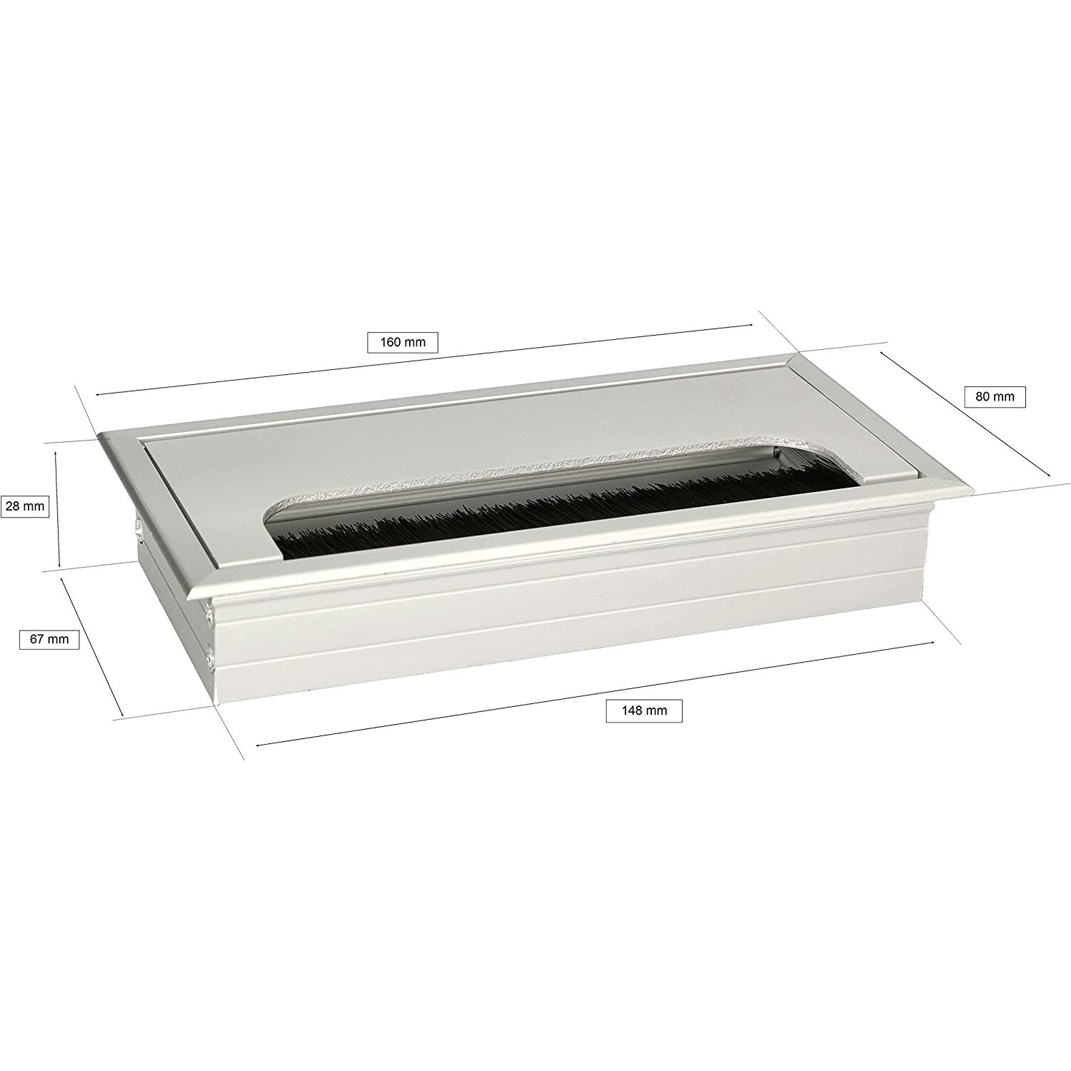 Set 2 suporturi trecere cabluri, Kotarbau, Aluminiu, 160 x 80 mm ...