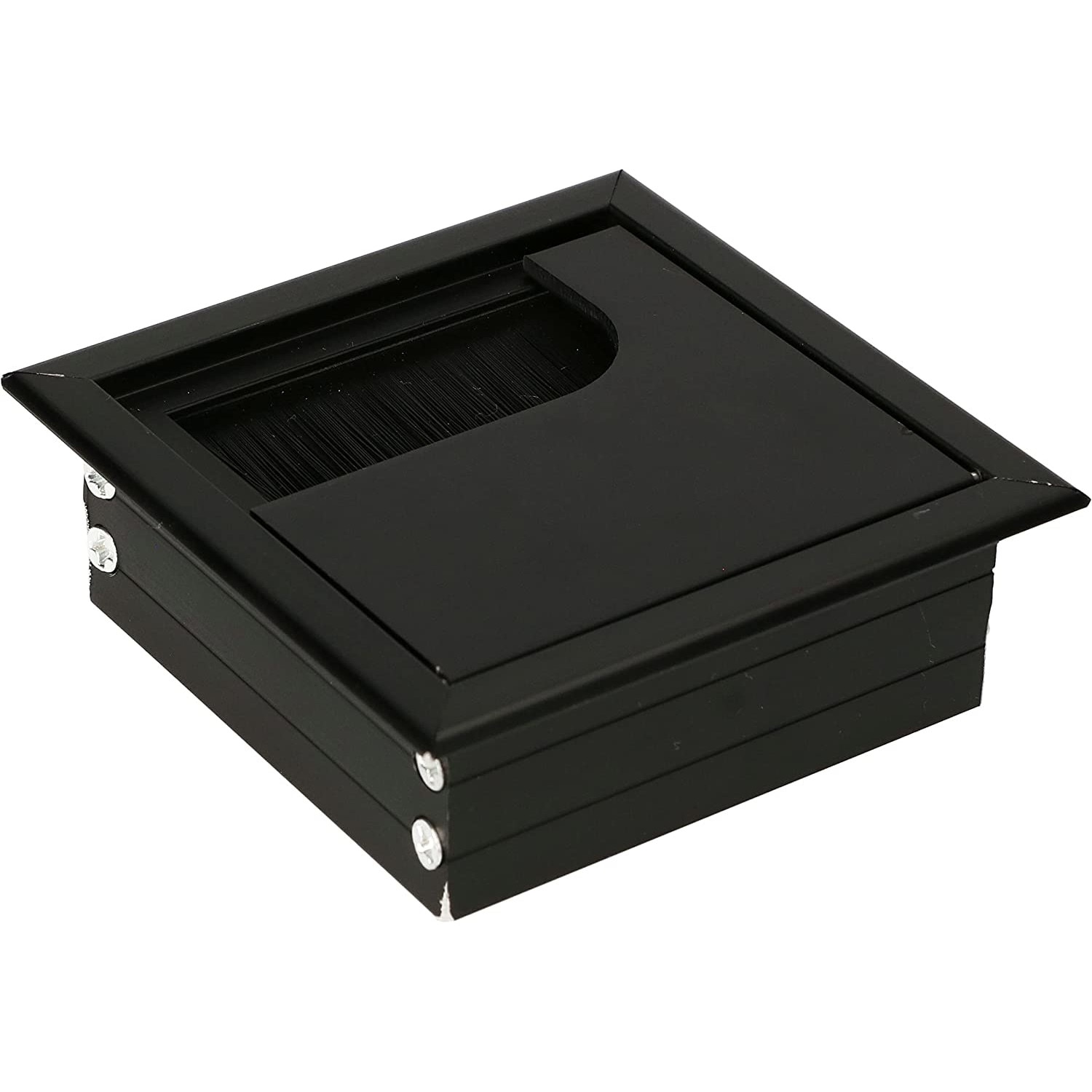 Set 2 suporturi trecere cabluri, Kotarbau, Aluminiu, 80 x 80 mm, Negru ...