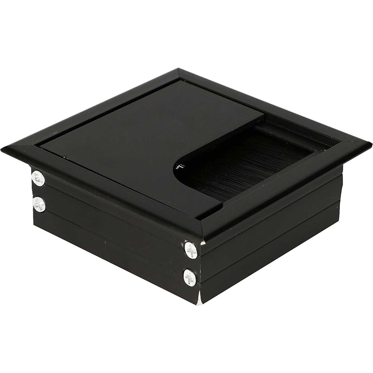 Set 2 suporturi trecere cabluri, Kotarbau, Aluminiu, 80 x 80 mm, Negru ...