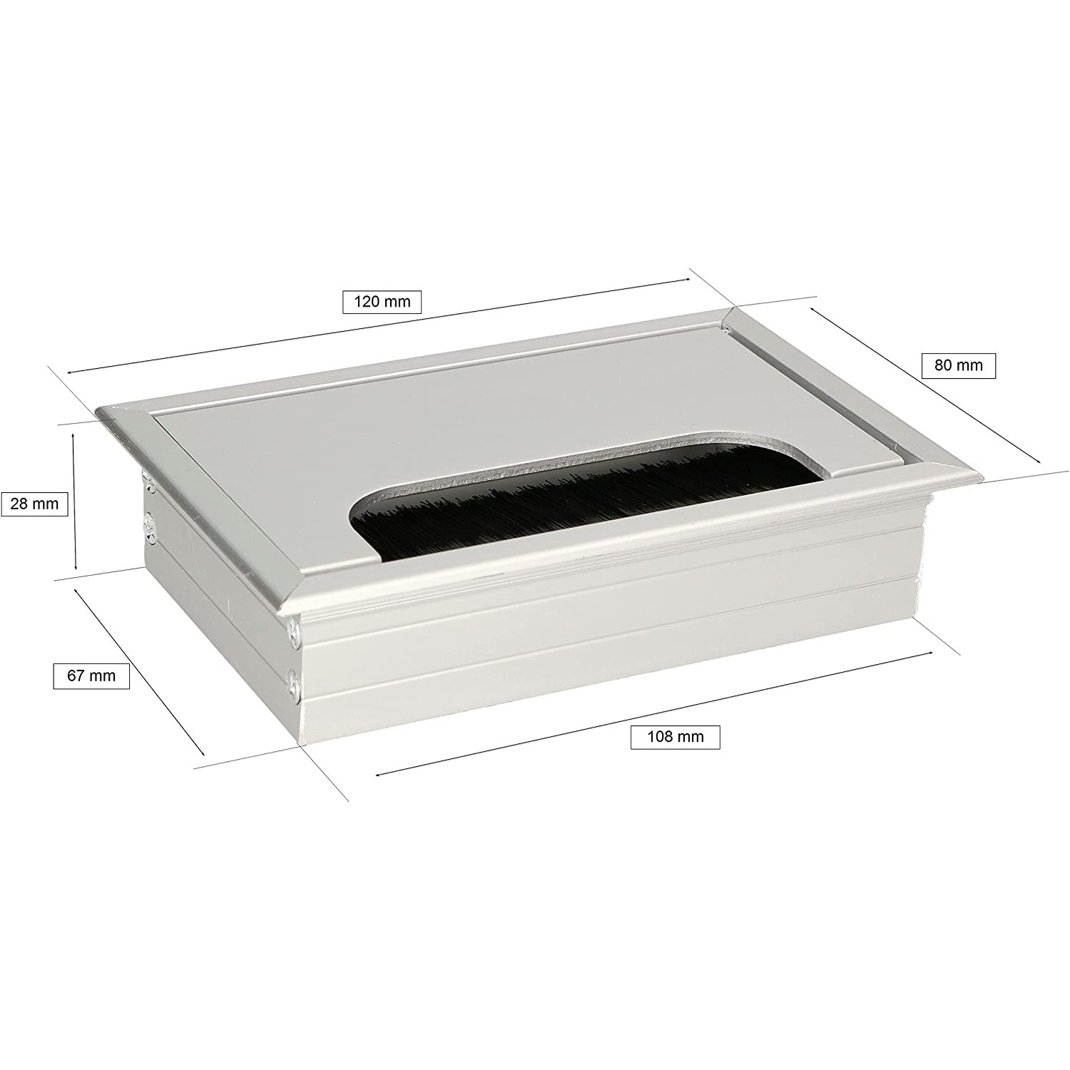 Suport trecere cabluri, Kotarbau, Aluminiu, 120 x 80 mm, Argintiu - eMAG.ro