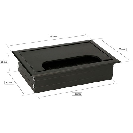 Suport trecere cabluri, Kotarbau, Aluminiu, 120 x 80 mm, Negru - eMAG.ro