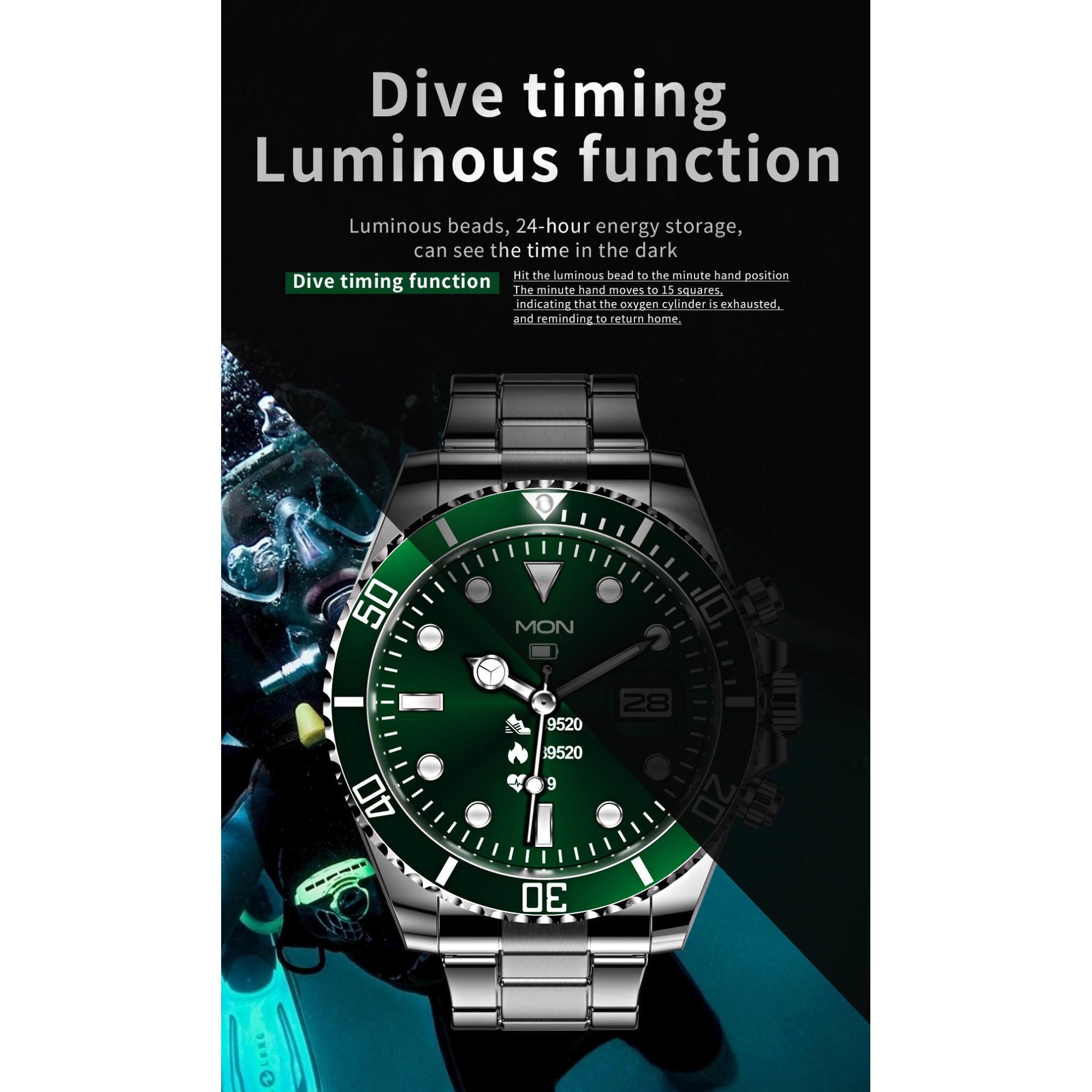 Ceas Smartwatch Hybrid Design Classic 44 mm, Otel Inoxidabil, Bezel ...