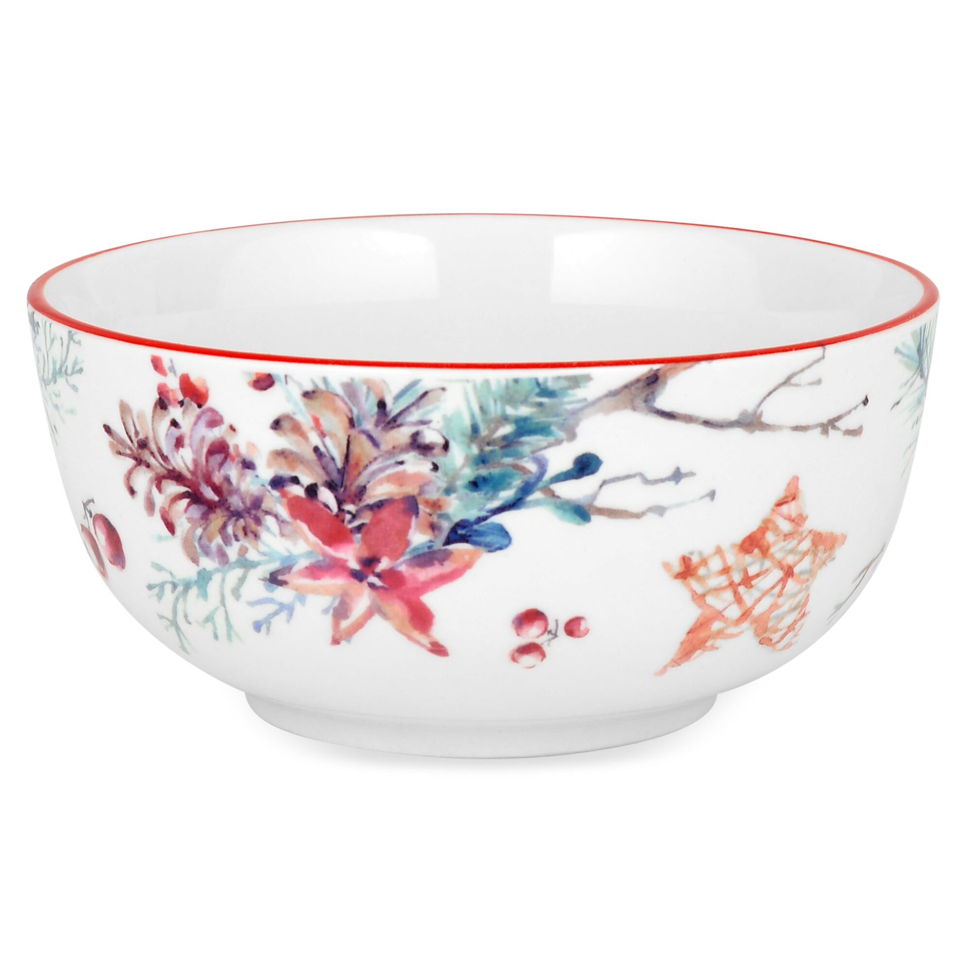 Set vesela, 16 piese, Berry, rosu, alb - eMAG.ro