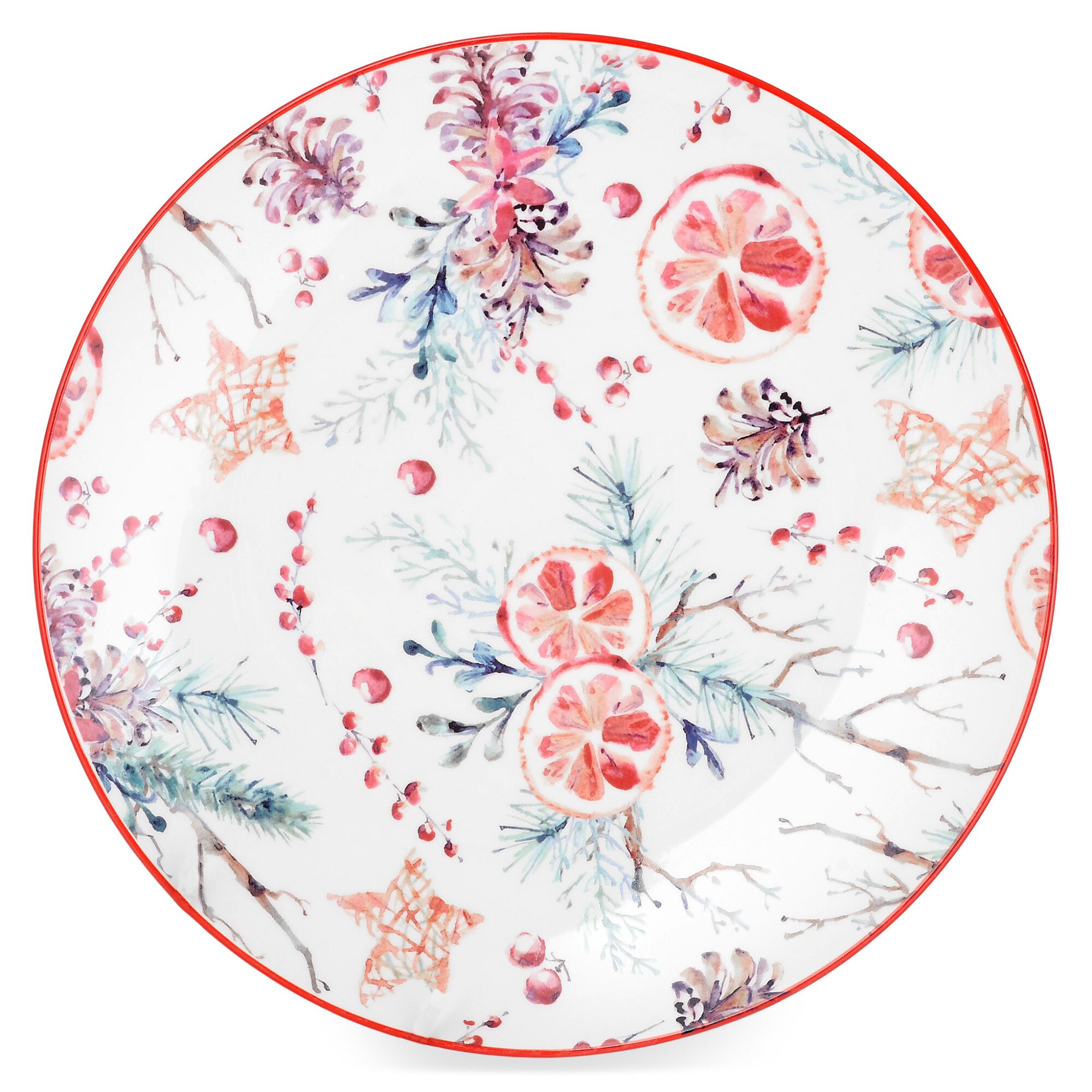 Set vesela, 16 piese, Berry, rosu, alb - eMAG.ro