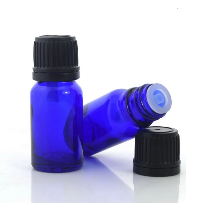 Recipient cosmetic din sticla groasa cu mecanism tip picurator si capac ...