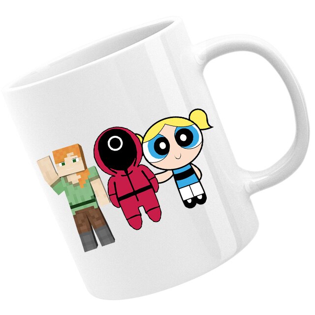 Cana Squid Game Family Powerpuff Girls Bubble Minecraft, alba, 330 ml ...