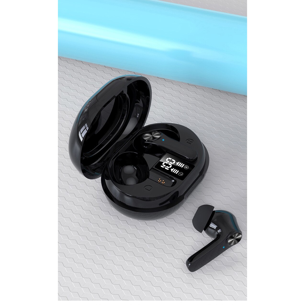 Безжични слушалки TWS, D01, Bluetooth 5,2, Type C - eMAG.bg