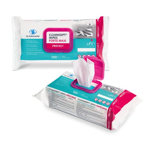 Кърпички за дезинфекция на повърхности Cleanisept Wipes Forte Maxi, Без ...