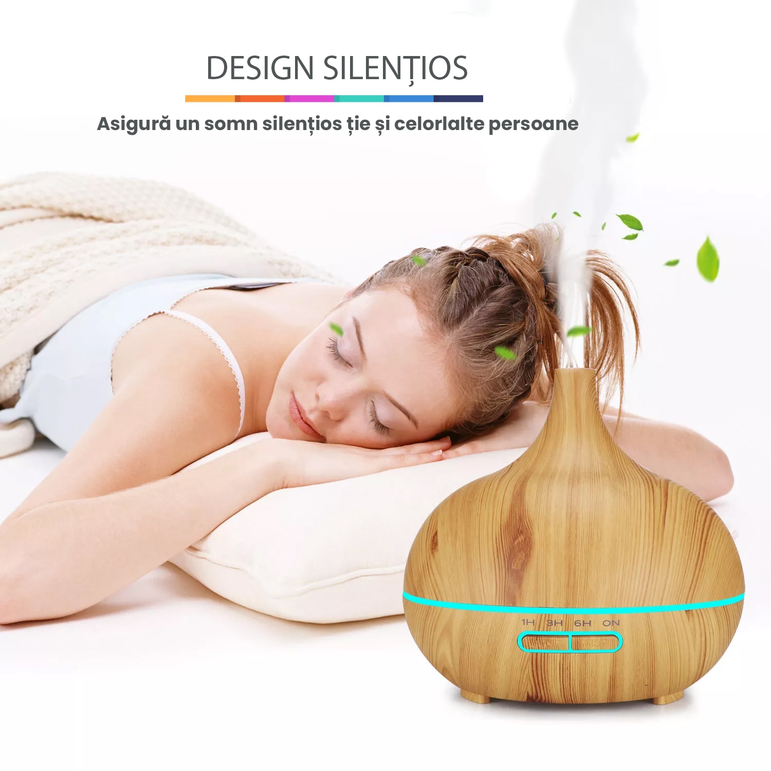 Difuzor aromaterapie cu uleiuri esentiale 500 ml Echo Soul®, pentru ...