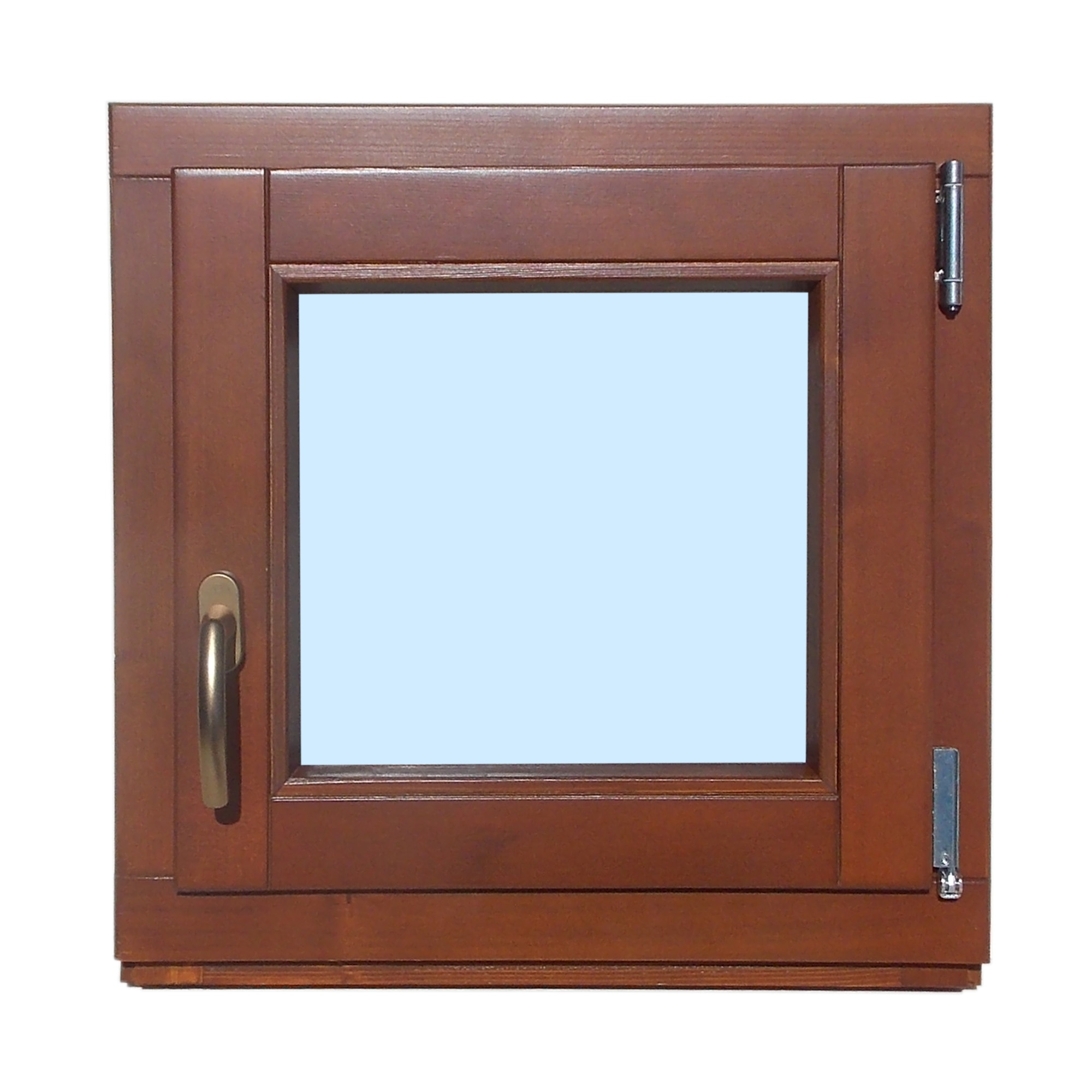 Fereastra termopan, Kobezol, Lemn masiv, Deschidere dreapta, Vopsit nuc ...