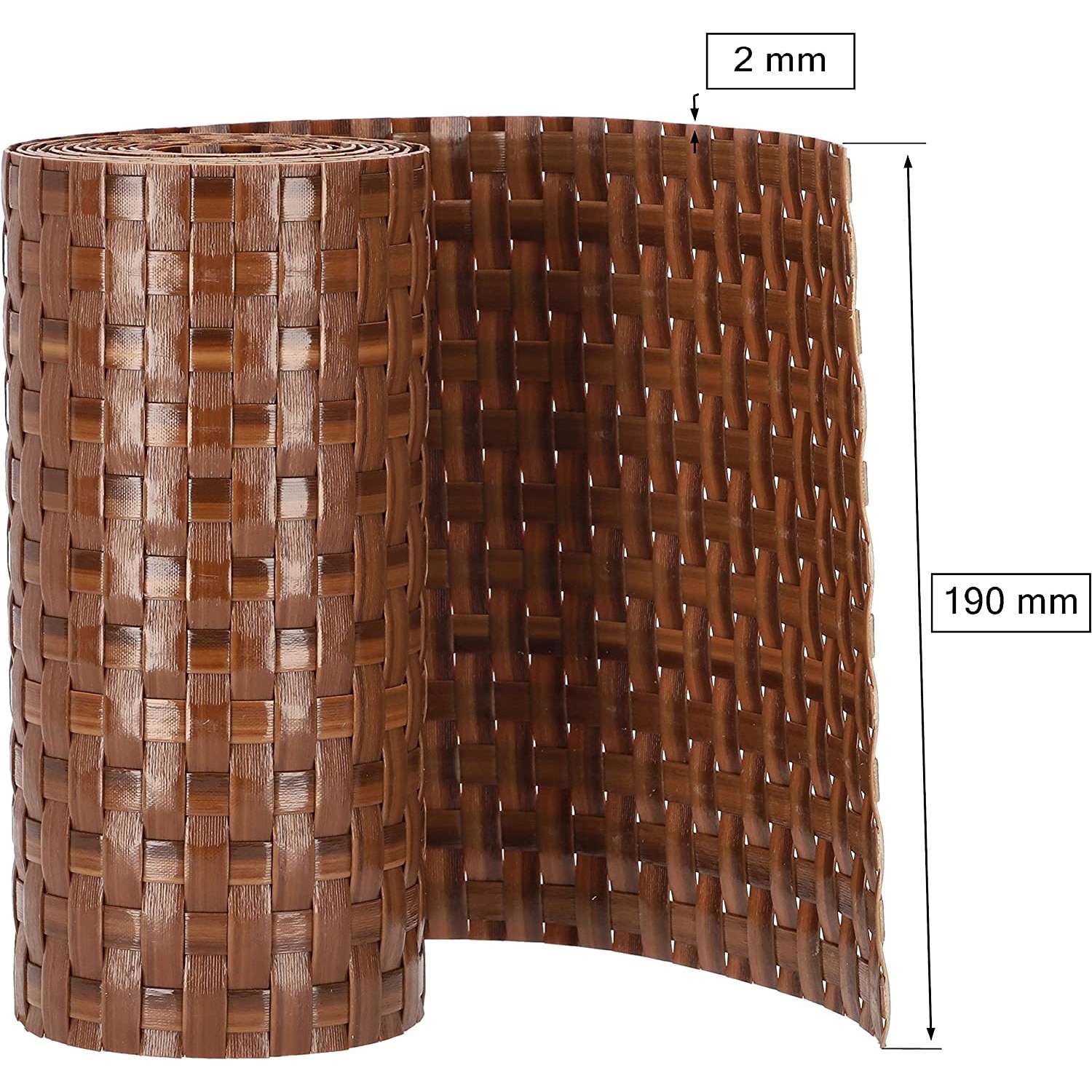 Panel Tape, Kotarbau, 2 klipsszel, Rattan, 255x19 cm, Barna - eMAG.hu