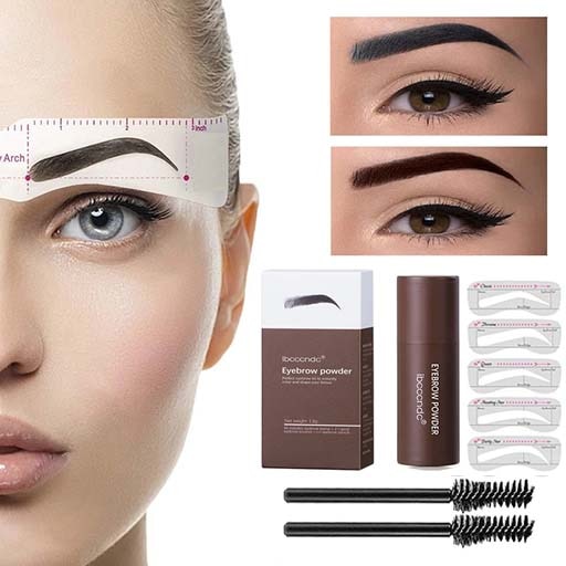 Set 13 accesorii stilizare sprancene, Maro inchis - eMAG.ro