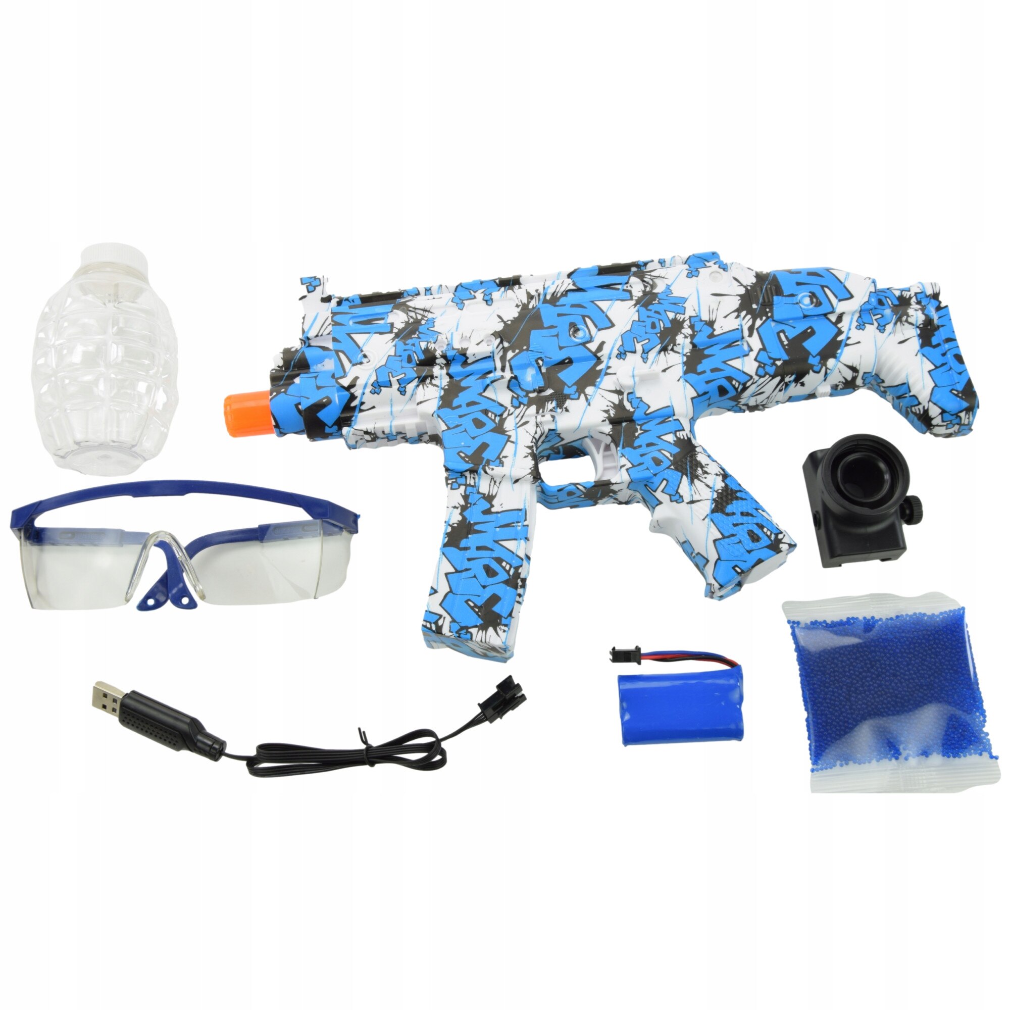 Pusca automata de jucarie, Plastic, Albastru - eMAG.ro