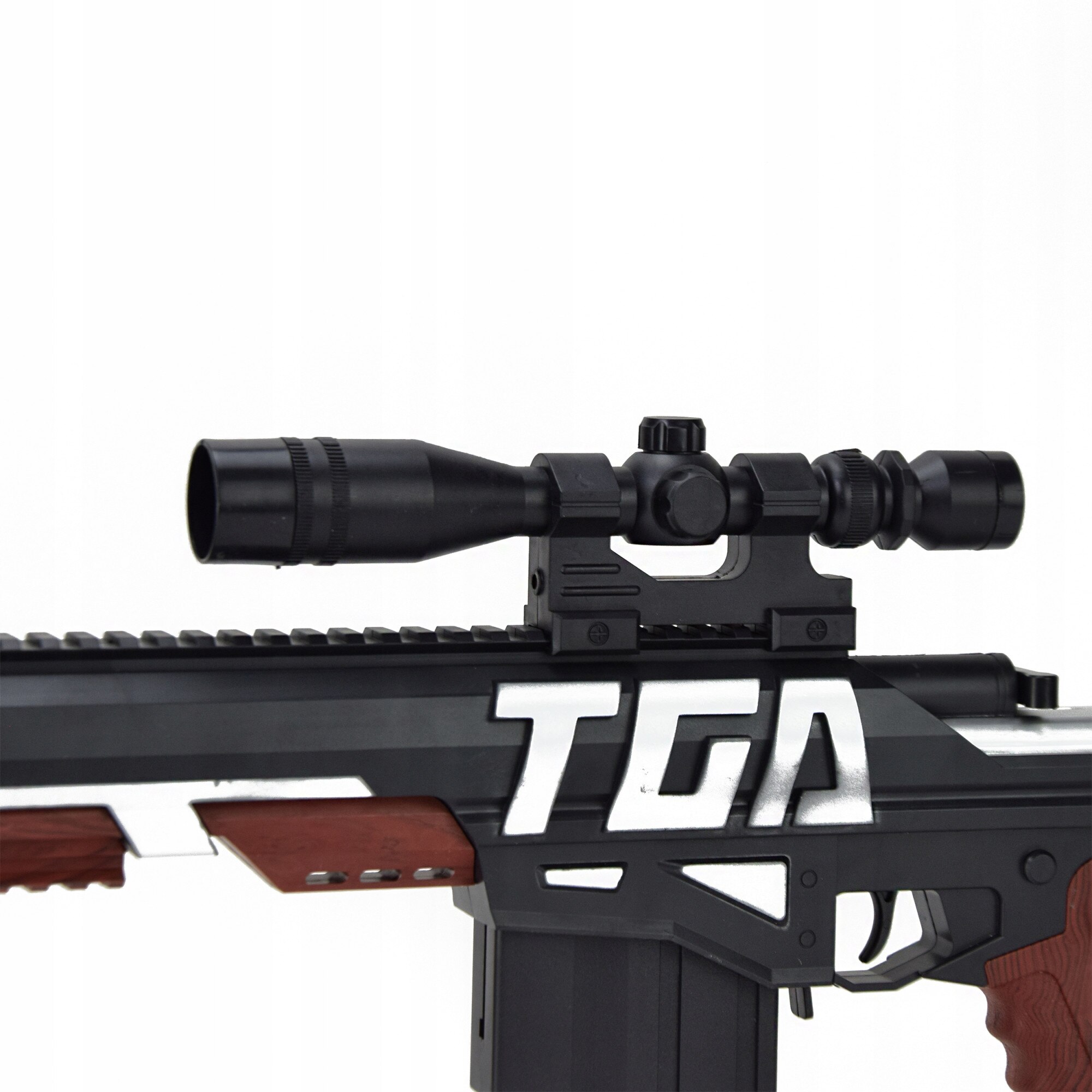 Jucarie pusca automata cu glont cu laser, Plastic, 78 cm, Multicolor ...