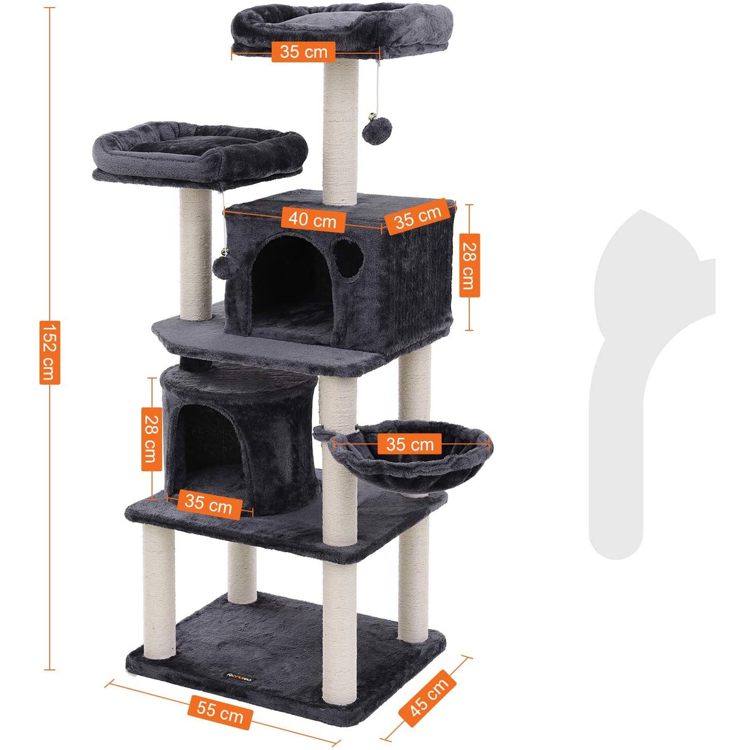 Macskabútor 55 x 45 x 152 cm - eMAG.hu