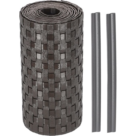 Panel Tape, Kotarbau, 2 klipsszel, Rattan, 255x19 cm, Sötétbarna - eMAG.hu