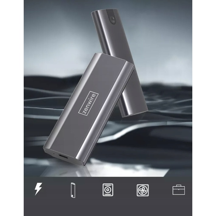 SSD ház NVME Pocket SATA Adapter PCIe M.2 COMBO USB 3.0 USB-C 3.1 M2 ...