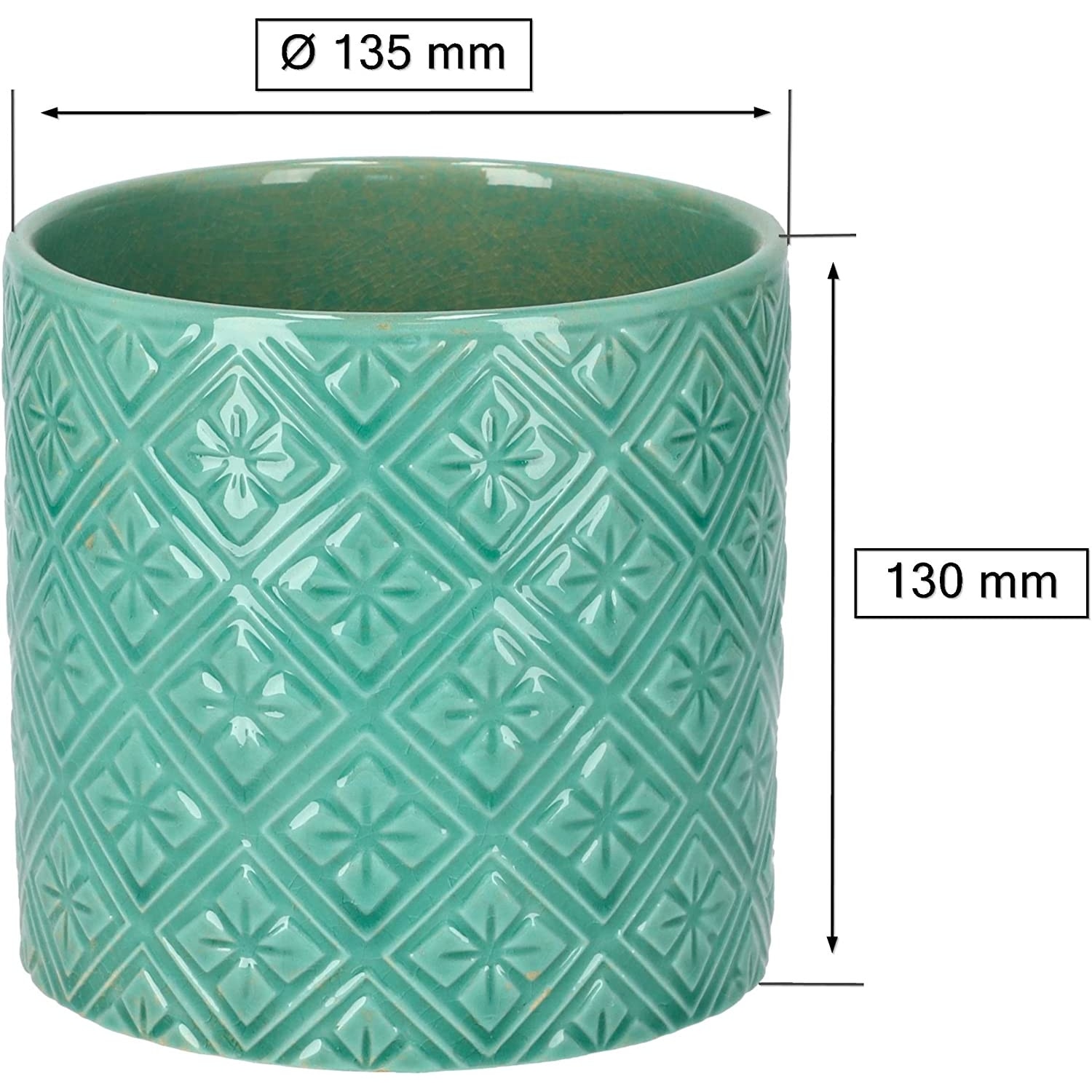 Set 6 Ghivece Decorative, Kotarbau, Ceramica, 130 mm, Verde - eMAG.ro