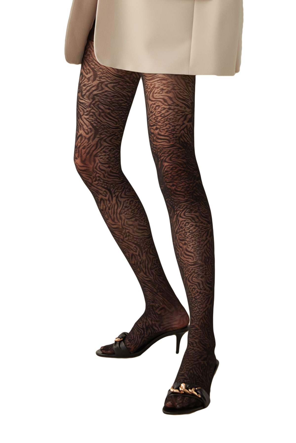 Dresuri cu model, Penti, Poliamida, Negru, 1/2 - eMAG.ro