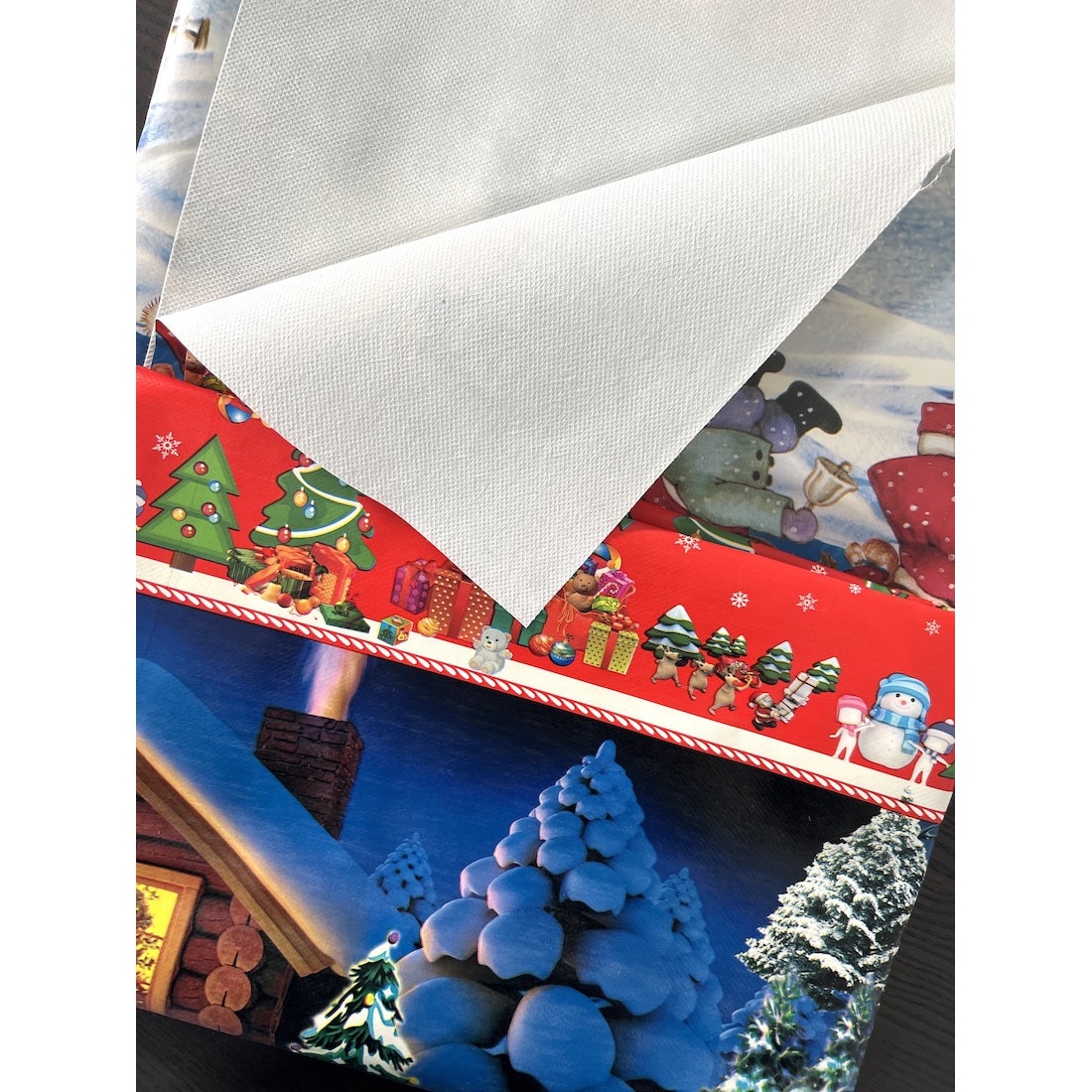 Fata de masa tip musama, Craciun, inger albastru, 120 x 140 cm - eMAG.ro