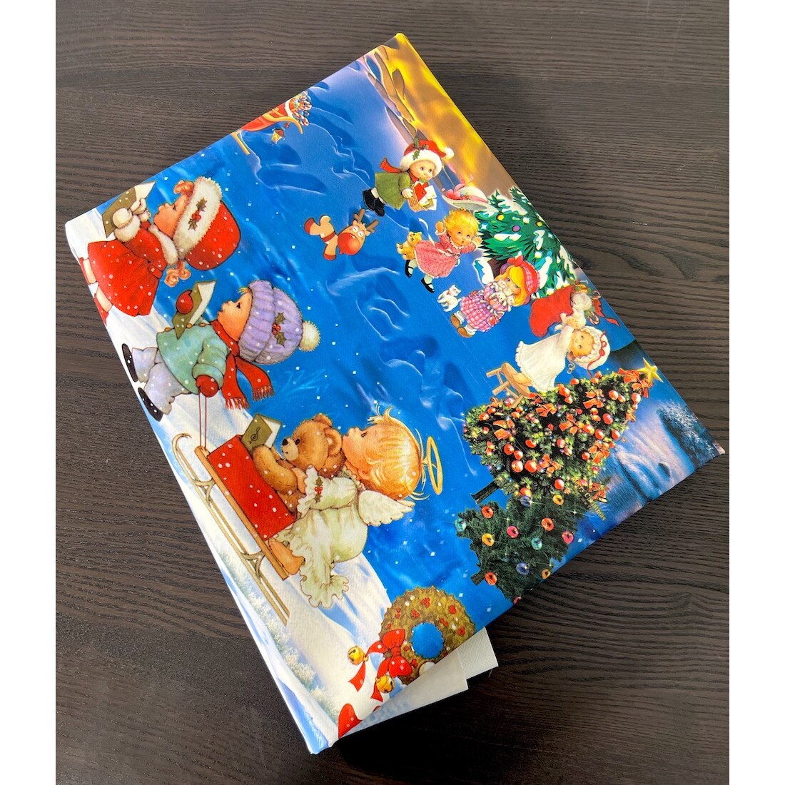 Fata de masa tip musama, Craciun, inger albastru, 140 x 200 cm - eMAG.ro