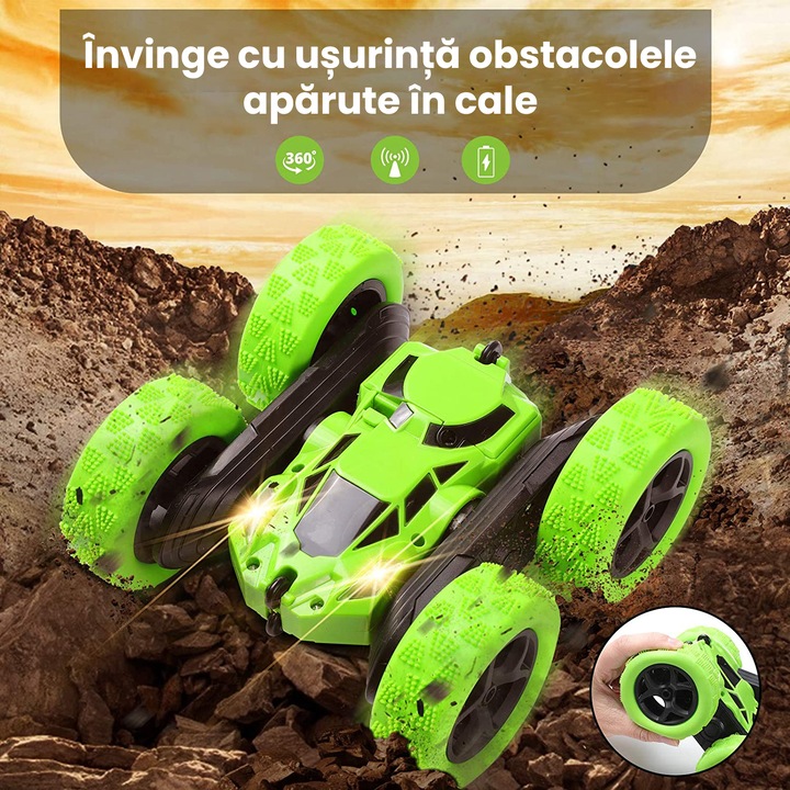 Masina cu telecomanda RC pentru copii, masinuta de cascadorie, de drift ...