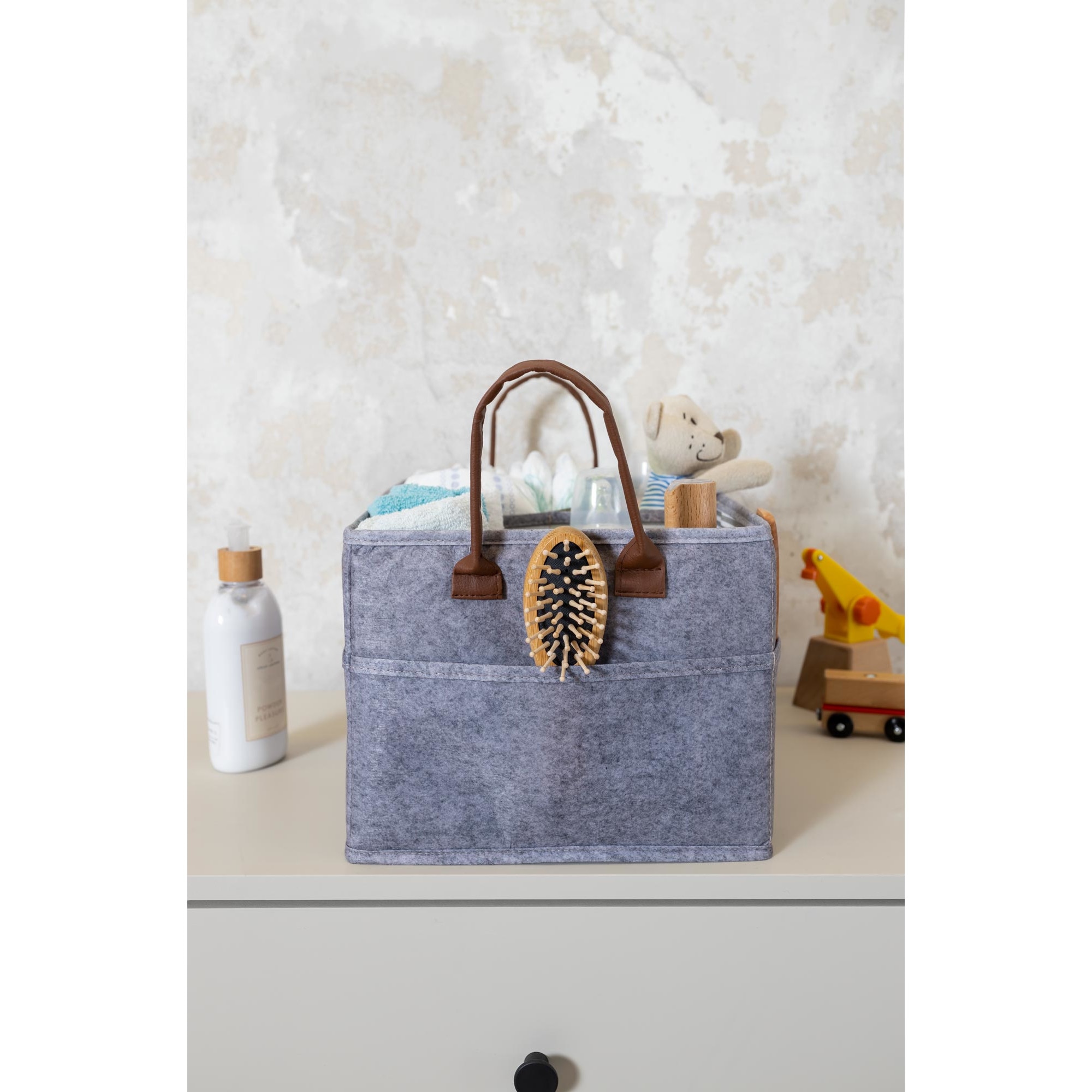 Cos accesorii, din pasla, dimensiuni 33cmx23cmx19cm - eMAG.ro