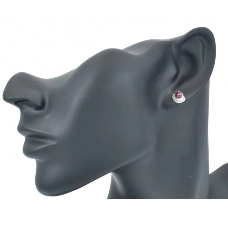 Cercei granat din argint Evantai pe lobul urechii - eMAG.ro