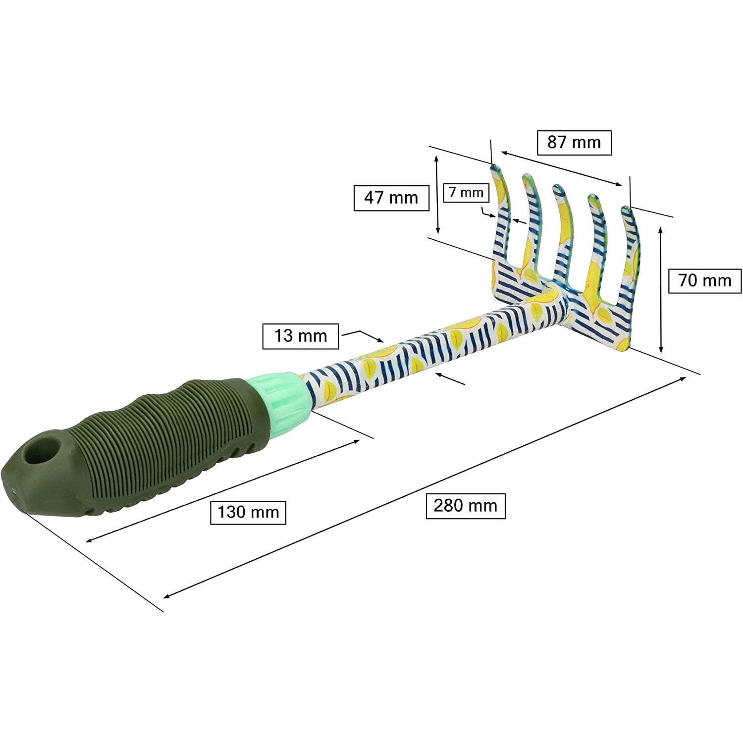 Grebla mini cu 5 dinti, Kotarbau, Otel, 28 cm, Multicolor - eMAG.ro
