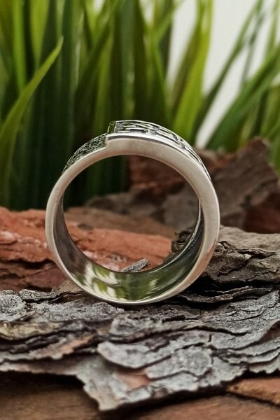 Inel de argint cu text de "Ana Bekoach" 20.6 mm - 65 - eMAG.ro