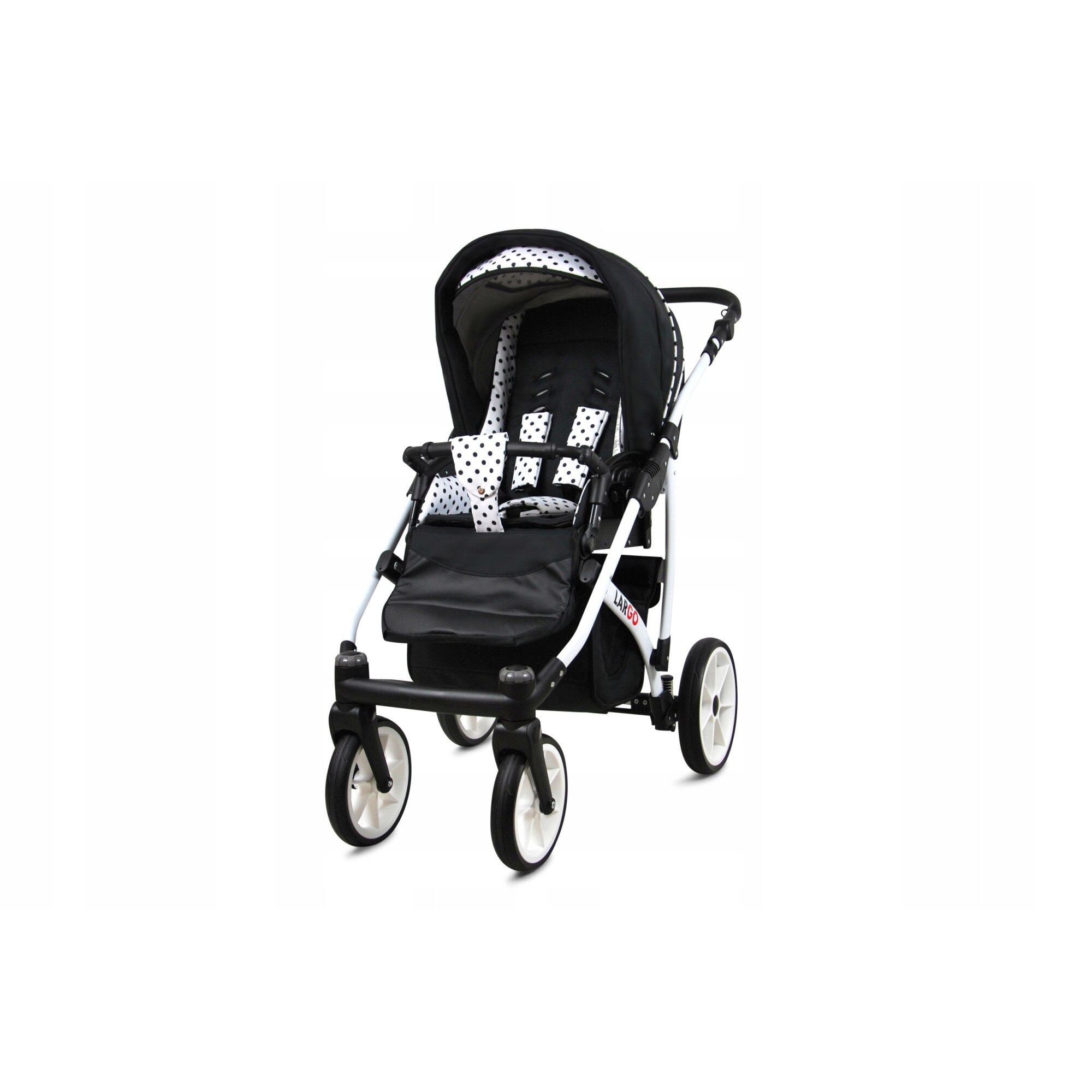 Carucior pentru copii, Baby Lux, 4 in 1, Baza Isofix, Aluminiu/Bumbac ...