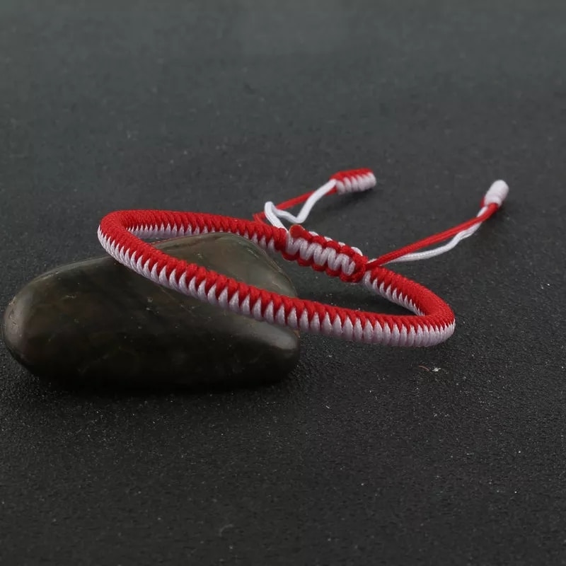 Set 6 bratari impletite din snur alb si rosu, pentru martisor - eMAG.ro