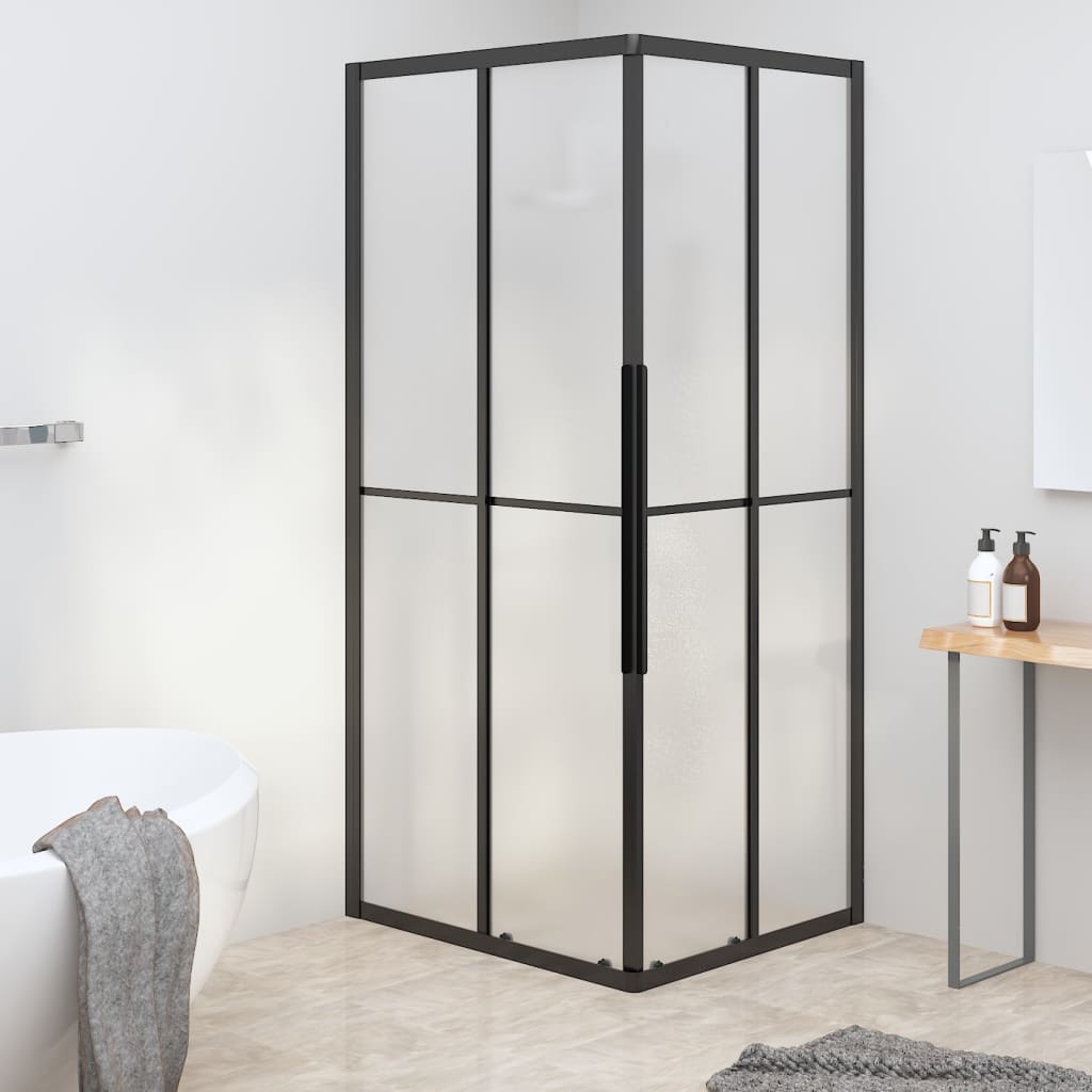 Cabina de dus, negru, 90x70x180 cm, ESG mat,31,38 Kg, Durabil si Unic ...