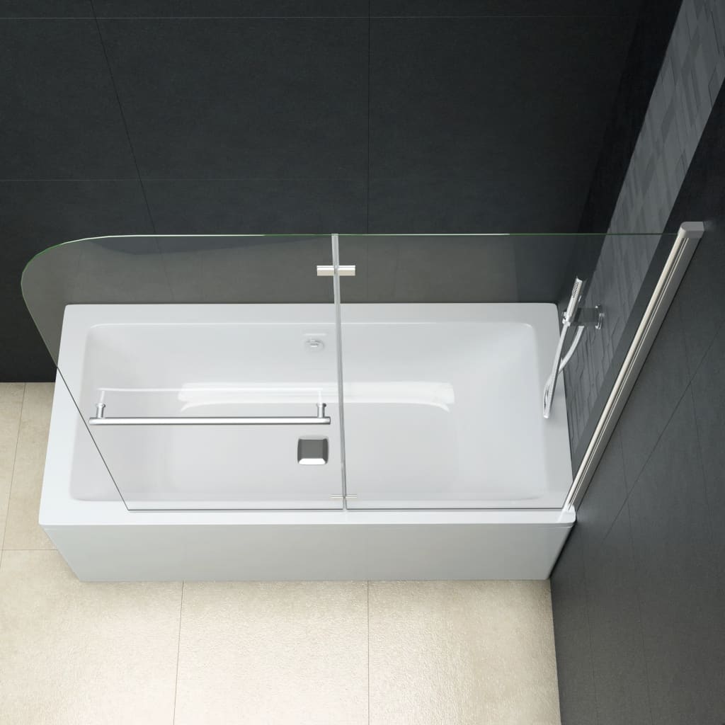 Cabina de dus pliabila, 2 panouri, 120 x 140 cm, ESG, Elegant si usor ...