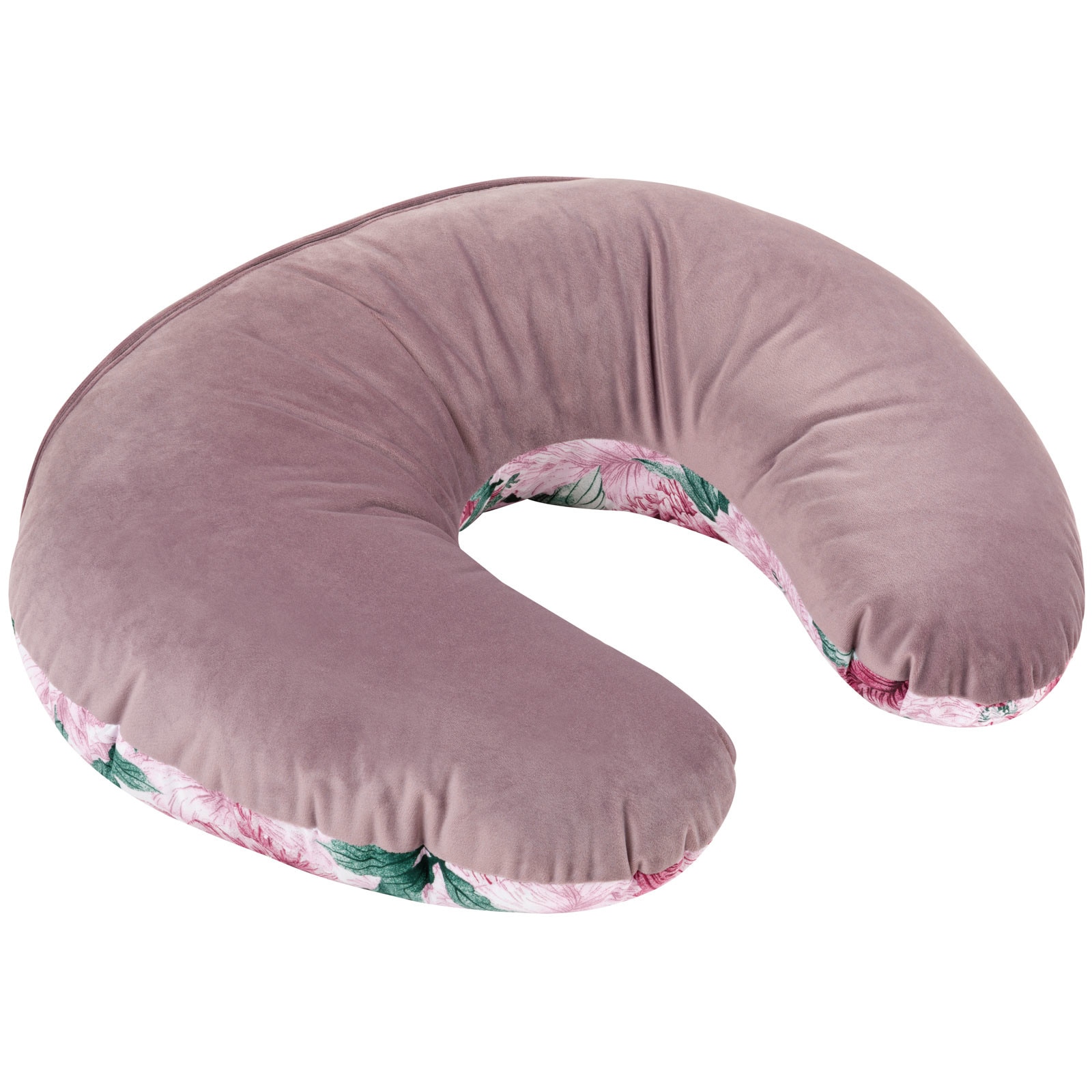 Perna alaptare Bellochi, Bumbac/Catifea/Poliester, 60x40x15 cm, Pink ...