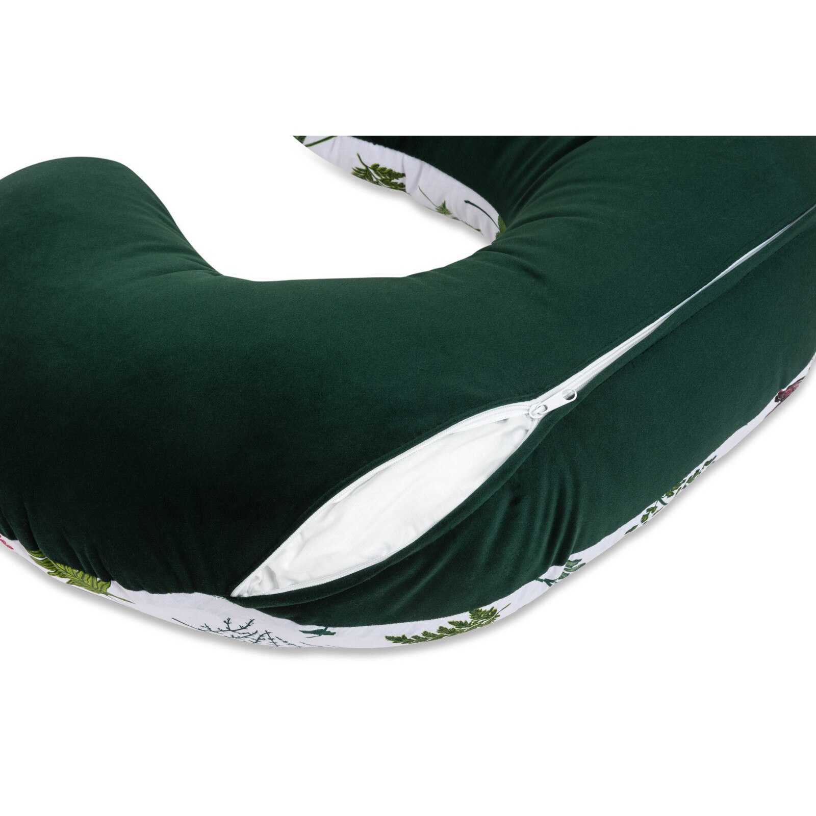 Perna alaptare Bellochi, Bumbac/Catifea/Poliester, 60x40x15 cm, Nature ...