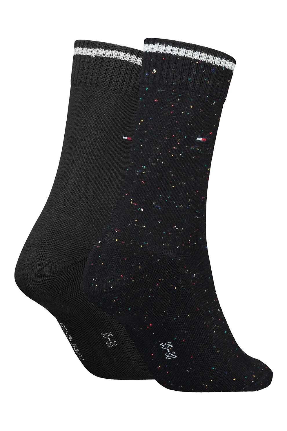 Tommy Hilfiger, Set de sosete lungi, 2 perechi, Negru, 35-38 - eMAG.ro